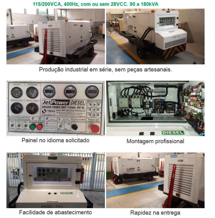 GPU JET-POWER DIESEL 115/200VCA, 400Hz | Acessórios aeronáuticos ...