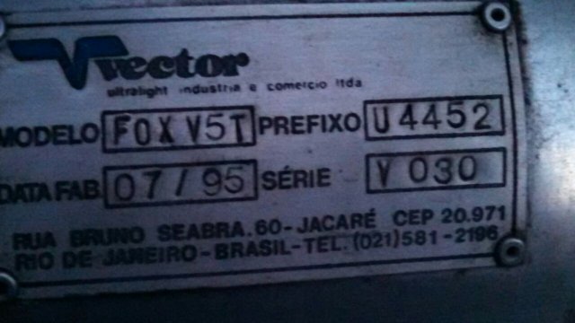 Ultraleve Fox V5 1995 | Ultraleve